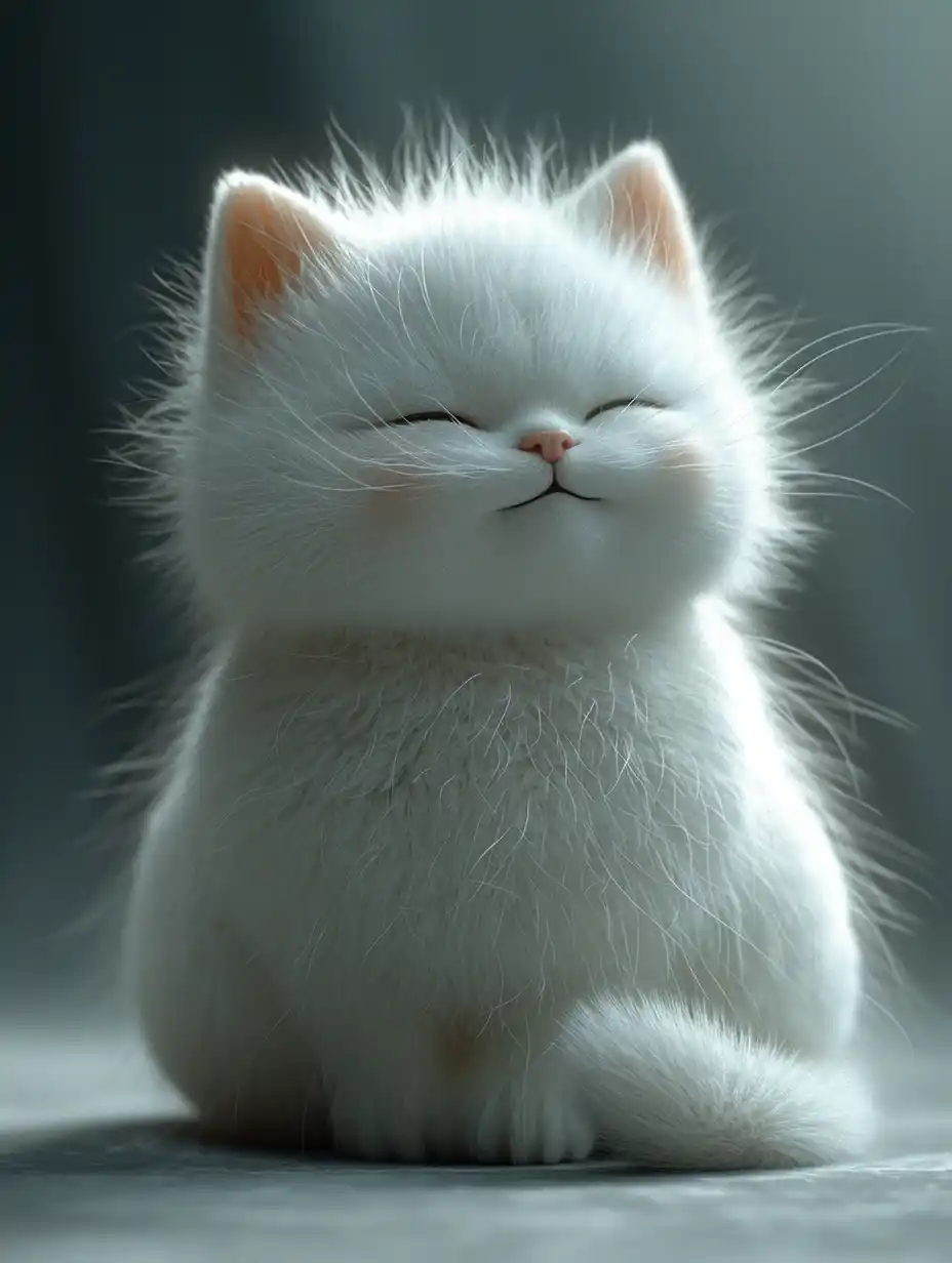 Midjourney Prompt: White Cat In Acrylic Clay 3D Render - Prompt Library