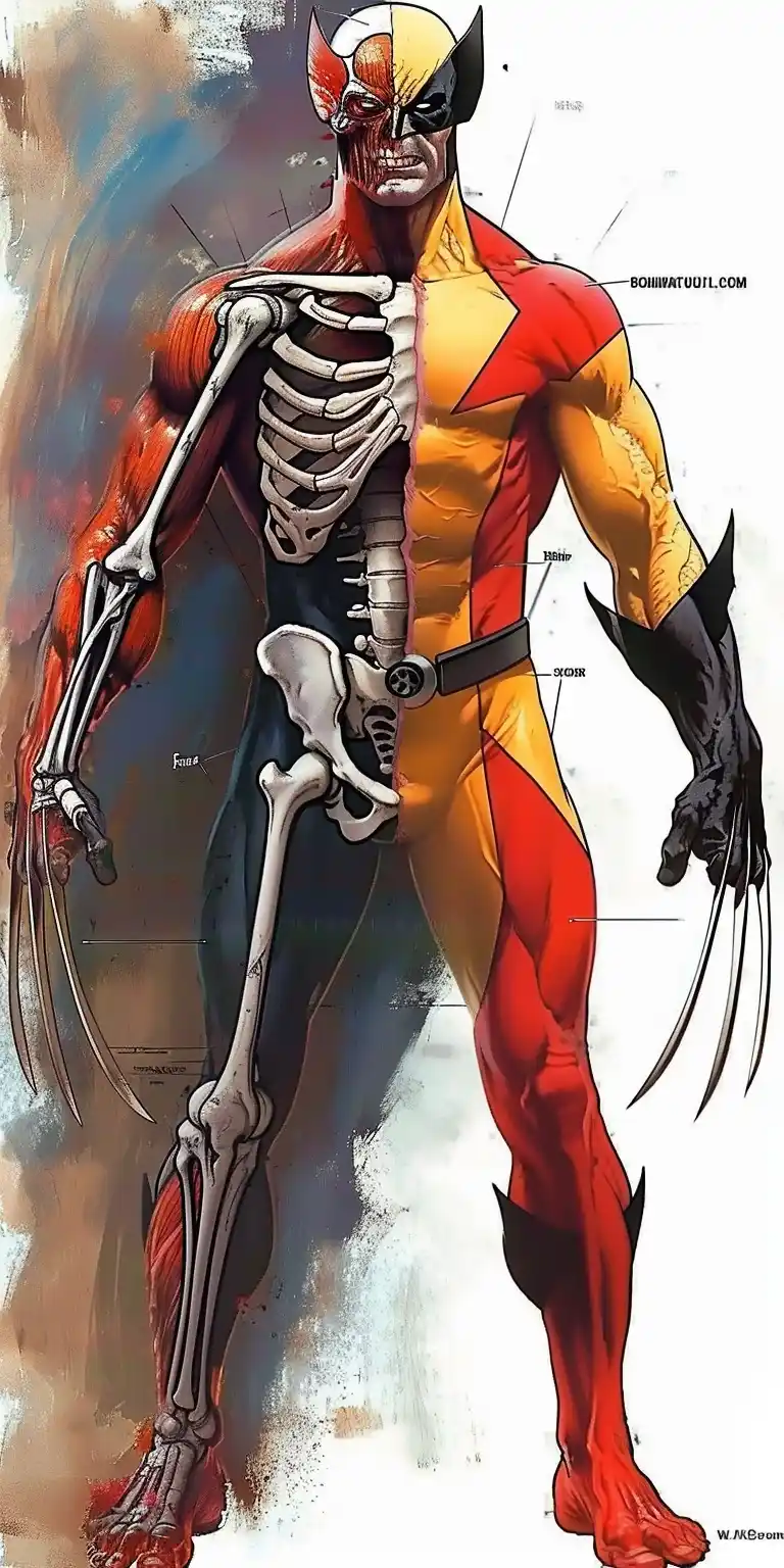 Midjourney Prompt: X-Ray Wolverine Dynamic Comic - Prompt Library