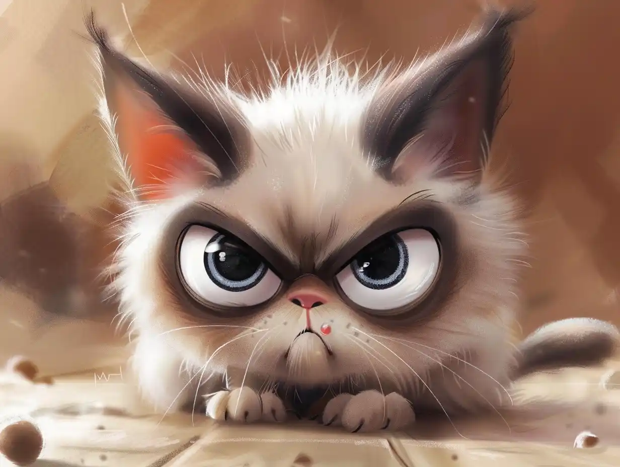 Midjourney Prompt: Anime Grumpy Cat Hunt - Prompt Library